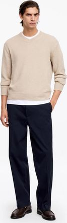 Arket Elegante Weite Baumwollhose -Blau