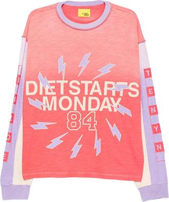 Diet Starts Monday Logo-print Panelled Sweater