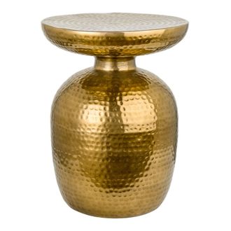 Invicta Interior Handgearbeiteter Beistelltisch Orient 36cm Gold Hammerschlag Design Wohnzimmertisch Couchtisch