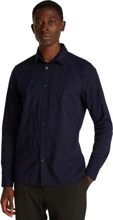 Calvin Klein Herren Hemd Slim Stretch Shirt Langarm, Blau (Night Sky), M