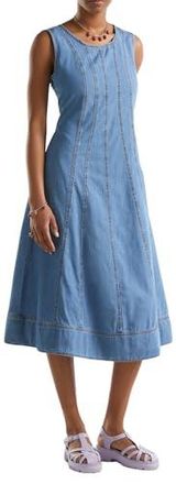 Benetton Vestito 4suldv087 Robe, Bleu, L Femmes