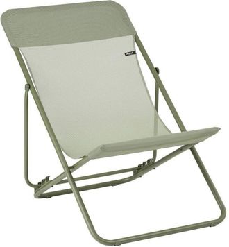 Lafuma Mobilier Lafuma Mobilier - Transat Jardin Pliable - Chilienne Multi-positions - Largeur 58cm - Maxi Transat - Batyline Iso - Vert Moss