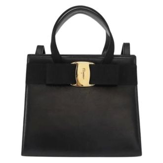 Ferragamo Sac &agrave; main en cuir Pre-owned - Femme - Pre-owned - Noir - Taille: ONE Size