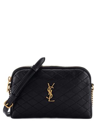Saint Laurent Gaby Zipped Pouch Quilted Leather crossbody bag - Noir