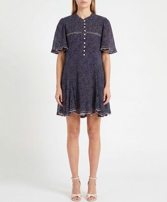 Isabel Marant Hemdblusen-Minikleid Daynia aus Baumwolle mit Punktmuster