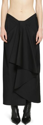 Givenchy Draped Wool Mohair Skirt