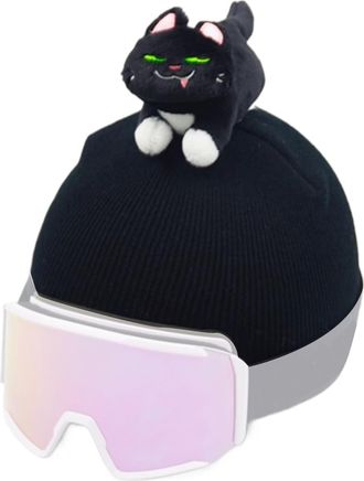 Generic Animal Skihelmh&uuml;lle - Niedliches Wintersportzubeh&ouml;r im Katzendesign, dehnbare Helmh&uuml;lle, Leichte Schneeausr&uuml;stung Mit Fester Passform | Perfekte Skiau