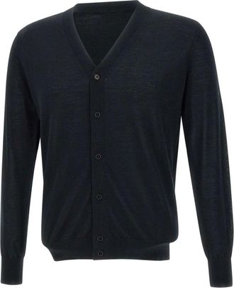 KANGRA Homme, Pulls, Noir, Taille: 2XL Wool Shaved Cardigan