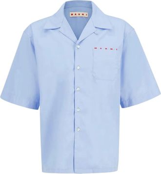 Marni Homme, Chemises, Bleu, Taille: S Chemise de bowling en coton