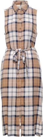Barbour Femme, Robes, Brun, Taille: 38 FR Caroline Tartan Midi Shirt Dress