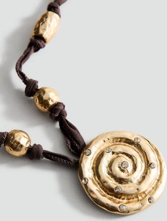 Mango Collier pendentif spirale or - Femme - Taille unique - MANGO