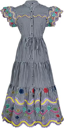 Celia B robe à carreaux vichy - Noir