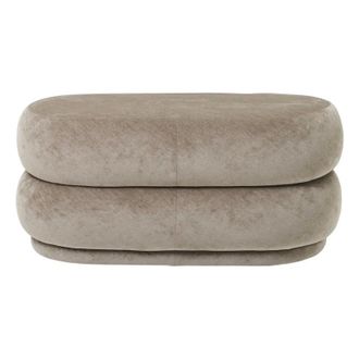 Ferm Living Pouf en velours d&eacute;vor&eacute; Ferm Living