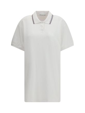 Alexander Wang Womens Polo Mini Dress White Cotton