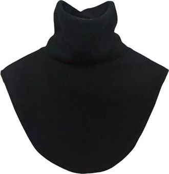 Generic Chemisier en coton grande taille &eacute;charpe chaude pour homme et femme avec col pour femme, Noir, Taille unique