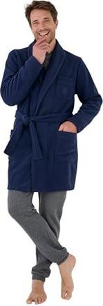 Damart Robe de chambre Thermolactyl en maille polaire Homme Bleu Taille XXL (118-125)