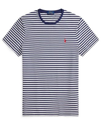 Ralph Lauren T-Shirt aus Baumwolle mit Ringelstreifen, Custom Slim Fit in