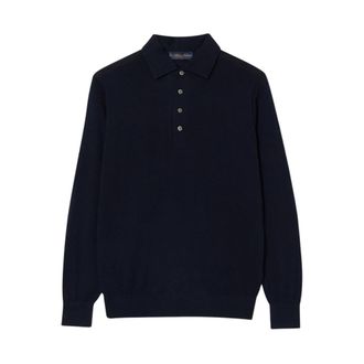 Brooks Brothers Woll-Kaschmir Polopullover - - Knitwear - Herren - Blau - 2XL