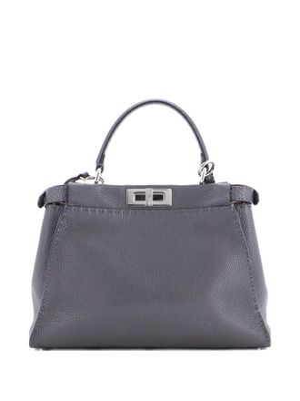 Fendi sac &agrave; bandouli&egrave;re Selleria Peekaboo en cuir - Gris