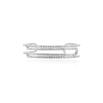 Off-white Messingarmband mit schimmernden Kristallen - - Accessories - Damen - Grau - ONE SIZE