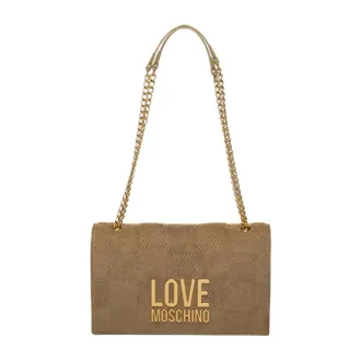 Love Moschino Femme, Sacs, Beige, Taille: ONE Size Sac bandouli&egrave;re en velours