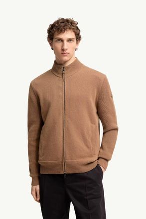 Moncler Mens Cardigan Zipp&eacute; Edit Marron Brown Sweater