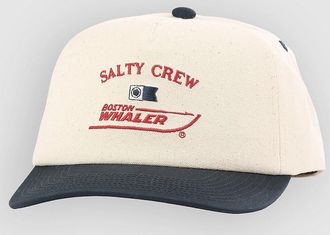 Salty Crew Whaler Snapback Cap off white