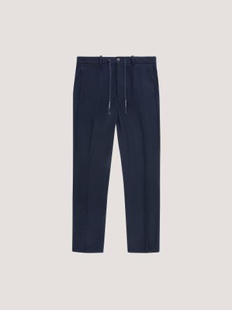 Circolo 1901 Pleated Trousers in Piqu&eacute; Blu Navy / 46