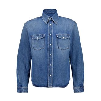 Givenchy Shadow Denim Couture Seam Shirt - - Shirts - Herren - Blau - XL