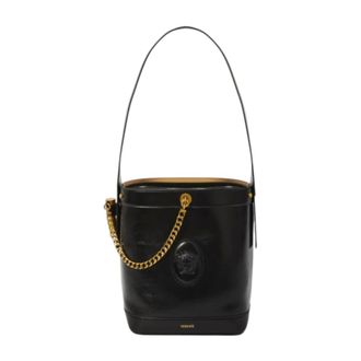 Versace Femme, Sacs, Noir, Taille: ONE Size Pivot Small Bucket Bag