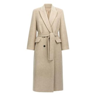 Brunello Cucinelli Zweireihiger Mantel - - Coats - Damen - Beige - M