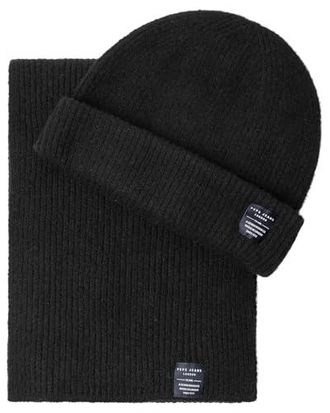 Pepe Jeans London Edward Set &Eacute;charpe pour homme Noir Taille unique, Noir (Black), taille unique