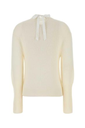 Lanvin Womens Ivory Cashmere Blend Sweater Moon Maglie