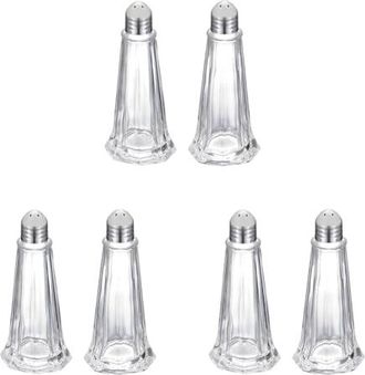Westmark Universalstreuer-Set, 2-tlg., Fassungsvermögen: je 40 ml, Glas/Rostfreier Edelstahl, New York, Silber/Transparent, 65262270 (Packung mit 3)