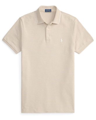 Ralph Lauren Strick-Poloshirt mit Ringelstreifen, Custom Slim Fit in