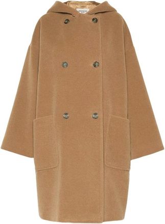Max Mara Manteau midi &agrave; capuche - Femme - Manteaux - Beige - Taille: 36 FR