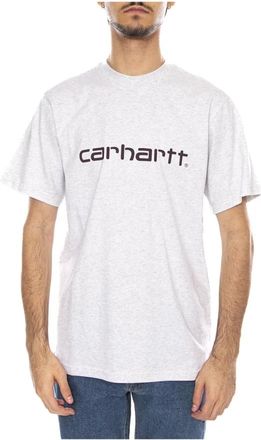 Carhartt Work in Progress Homme, Tops, Blanc, Taille: XL T-shirt S/S Script