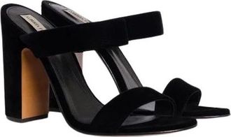 Alberta Ferretti Femme, Chaussures, Noir, Taille: 37 EU Sandales &agrave; talons hauts en velours