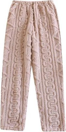 Generic Pantalon de d&eacute;tente en polaire pour femme, pantalon de pyjama en polaire pour femme, pantalon &agrave; taille &eacute;lastique, pantalon de pyjama thermique confort