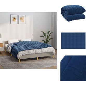 vidaXL Gewichtsdecke Blau 137x200 cm 10 kg Stoff - Gewichtsdecke - Schlafdecke - Decke Blau - Schwere Decke - Entspannende Decke