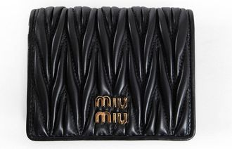 Miu Miu Small Matelass&eacute; Nappa Leather Wallet