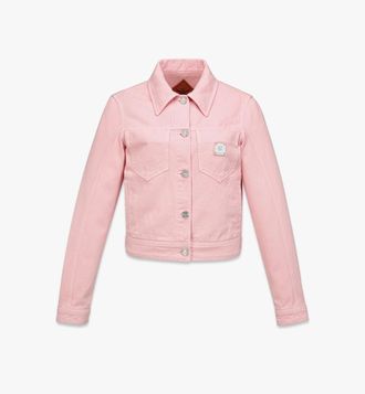 MCM Washed-Denim-Jacke SOFT PINK COTTON
