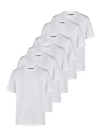 Jack & Jones T-Shirt Herren Basicshirt JACJEANS UNDERWEAR 6er Pack Regular Fit (Vorteilspack, 6-tlg) Kurzarm Tee Shirt mit Rundhalsausschnitt