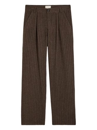 Oliver Spencer pantalon Orsman &agrave; design pliss&eacute; - Marron