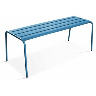 Oviala Oviala - Banc de jardin en acier bleu pacific - Palavas