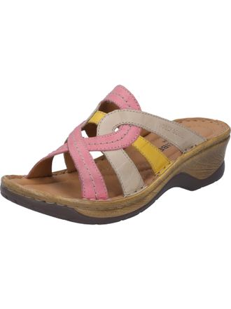 Josef Seibel Damen Pantoletten Catalonia 01, Frauen Slipper,Weite G (Normal),Gartenschuhe,Sommerschuhe,sommerclogs,pink-Multi,39 EU