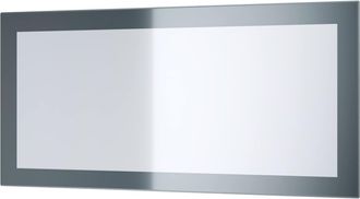 Vladon Spiegel Lima, Made in Germany, Wandspiegel mit Rahmen im modernen Stil, Grau Hochglanz (89 x 45 cm)