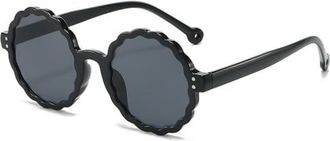 Generic Lunettes de soleil tendance à monture ronde pour femmes Uv400 rivetées pour hommes, noir, taille unique 2026