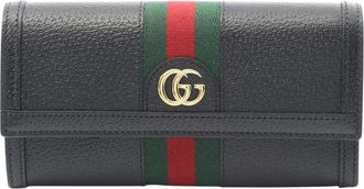Gucci Pre-owned Vintage GG Marmont Long Wallet - Femme - Pre-owned - Noir - Taille: ONE Size
