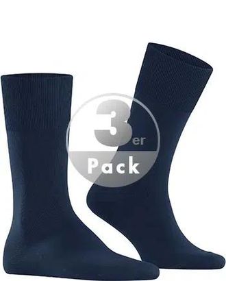 Falke Herren Socken blau Baumwolle unifarben
